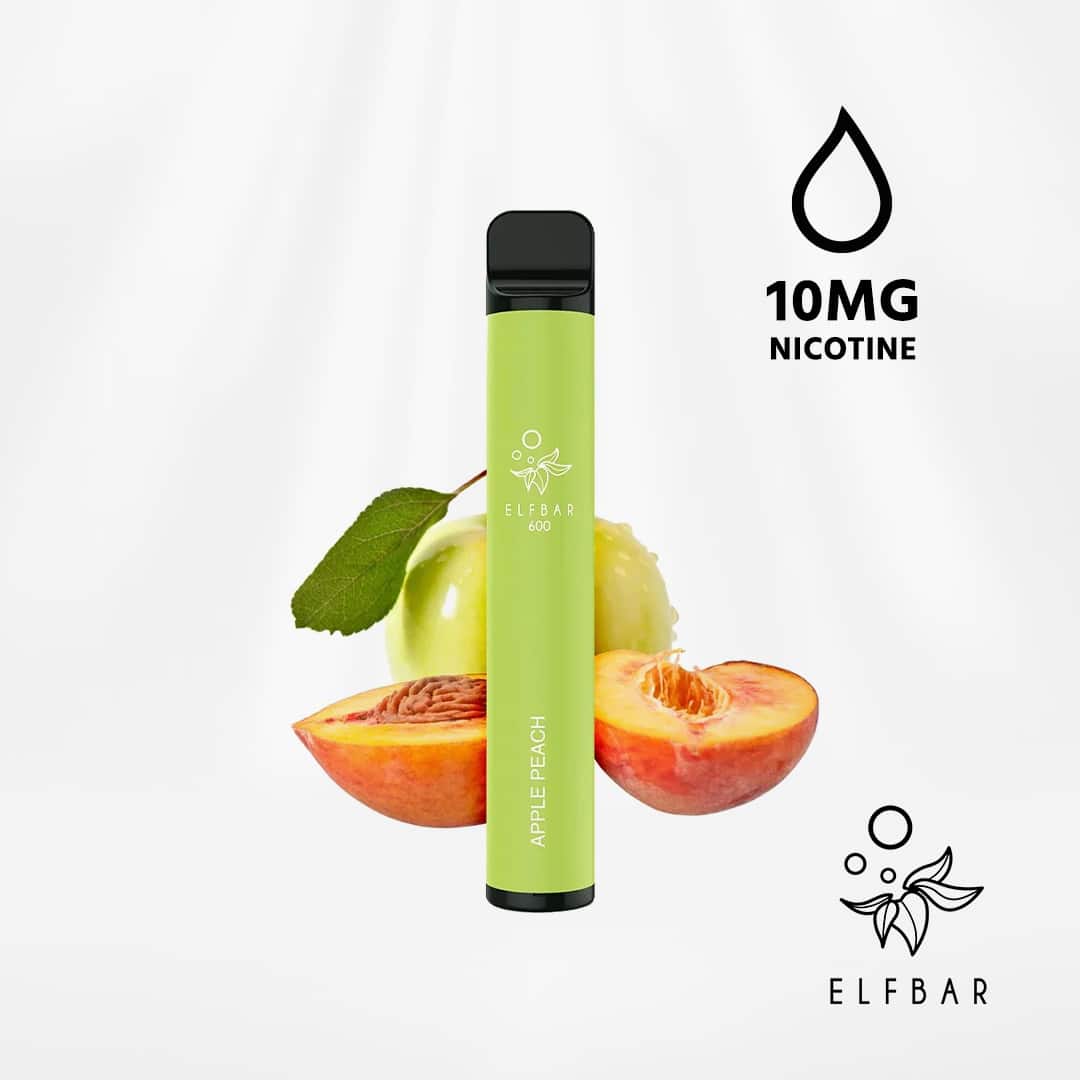 ELFBAR 600 Apple Peach | Apfel Pfirsich Vape / 10mg Nikotin