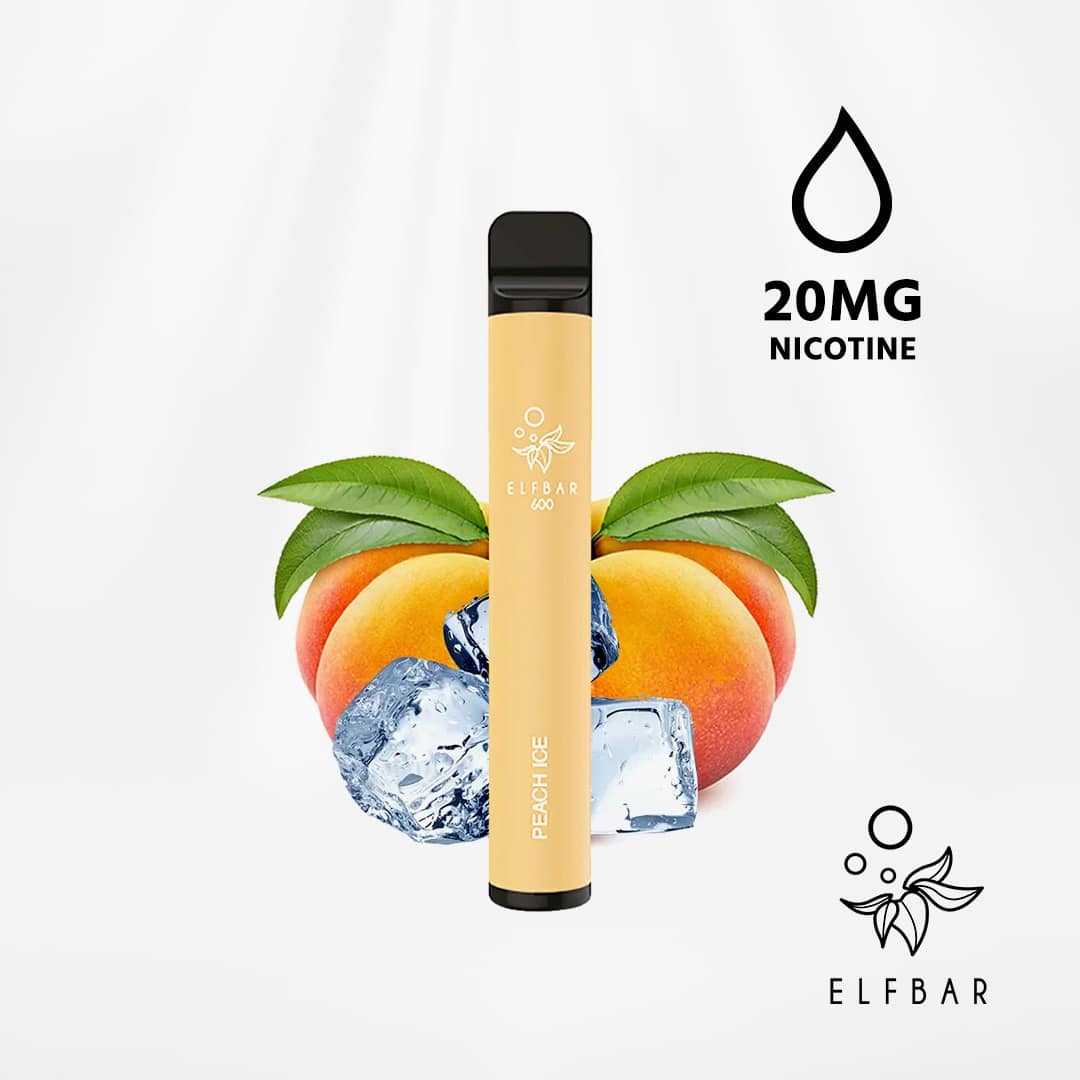 ELF BAR 600 Peach Ice (20mg) | Pfirsich Vape | 600 Puffs