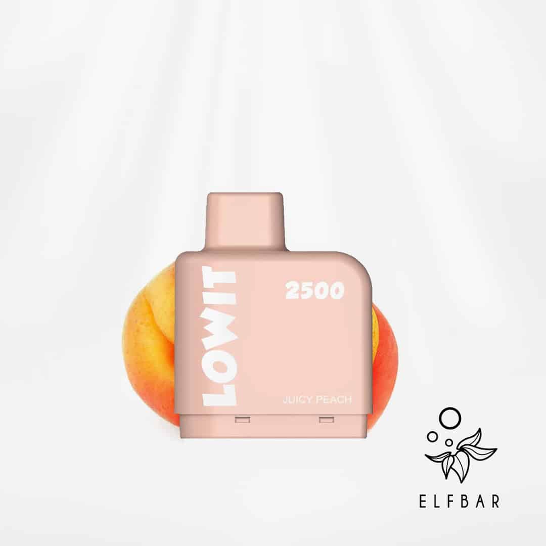 ELFBAR LOWIT 2500 Juicy Peach | Replacement Pod | 2500 Trains