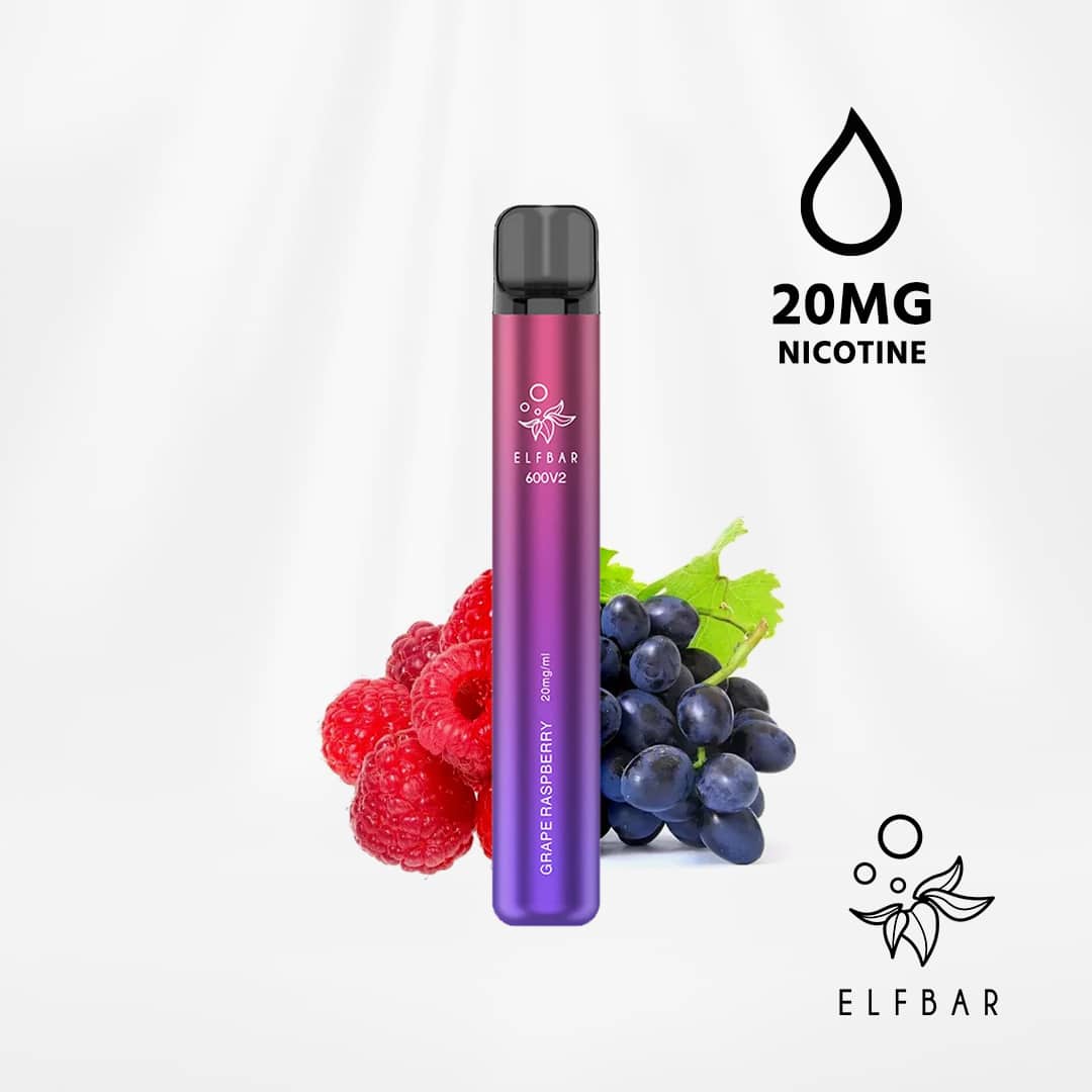 ELFBAR 600V2 Grape Raspberry | Raisin framboise Vape